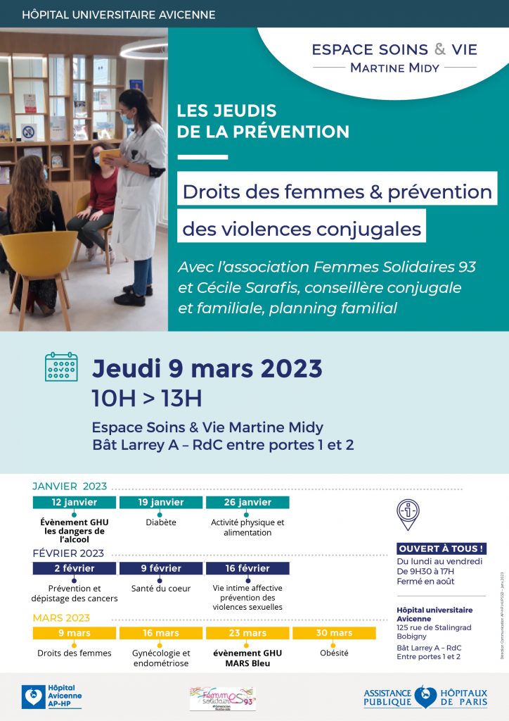 affiche-jeudis-prevention - 09 mars 2023 DEF - Portail du CHU 93